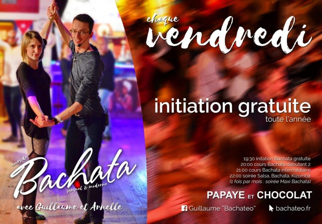 Affiche programme des cours de danse Bachata chaque vendredi à Tours ... Affiche programme des cours de danse Bachata chaque vendredi à Tours ...
